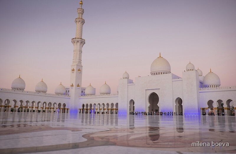 "Sheikh Zayed Grand Mosque at night" by milena boeva | Redbubble