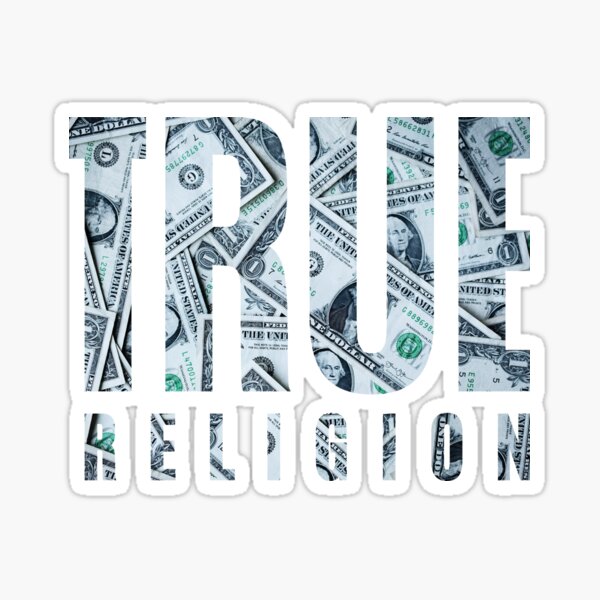 "True Religion" Sticker by TheGrooveShack | Redbubble