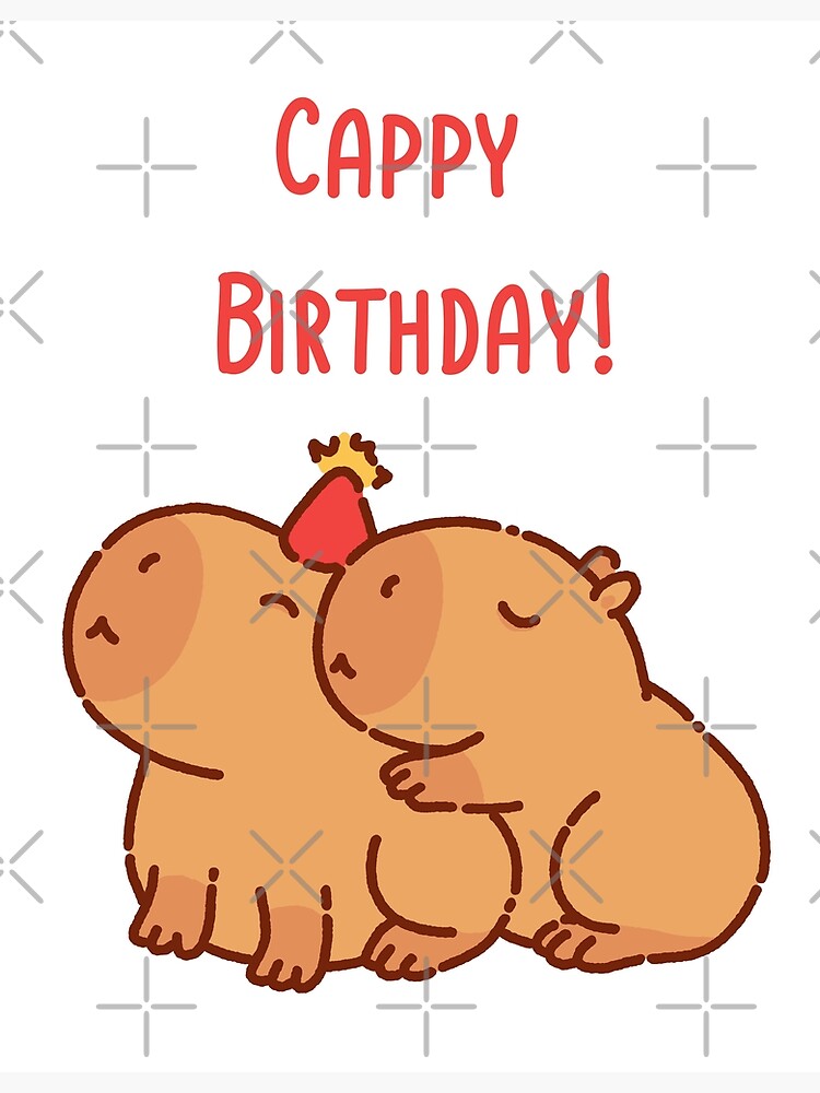 "Alles Gute zum Geburtstag Capybara Wortspiel Geburtstagsgrüße Cappy ...
