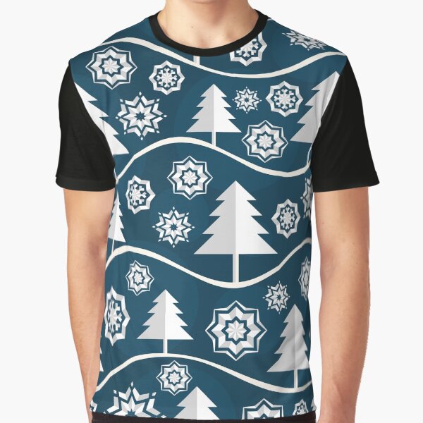 "Winter tree's design - Christmas Ski Snowboard Nordic Snowflakes" T ...