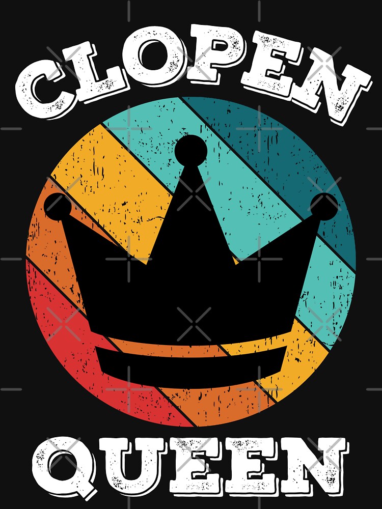 "Funny Retail and Restaurant Sayings Clopen Queen Work Shift" T-shirt ...