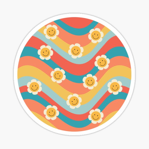 "Wavy Daisies - preppy school supplies- Obey Yourself Now" Sticker for ...