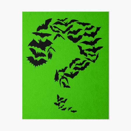 "Nerdy Sheldon Bats Question Mark Riddle Comic Hero Bat Gift" Art Board ...