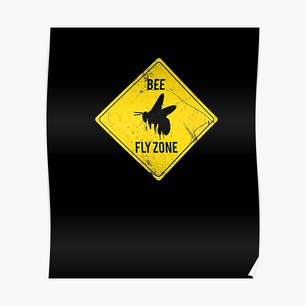 "Bee Fly Zone Beekeeper Apiary Insect" Poster by KathrineSandnes ...