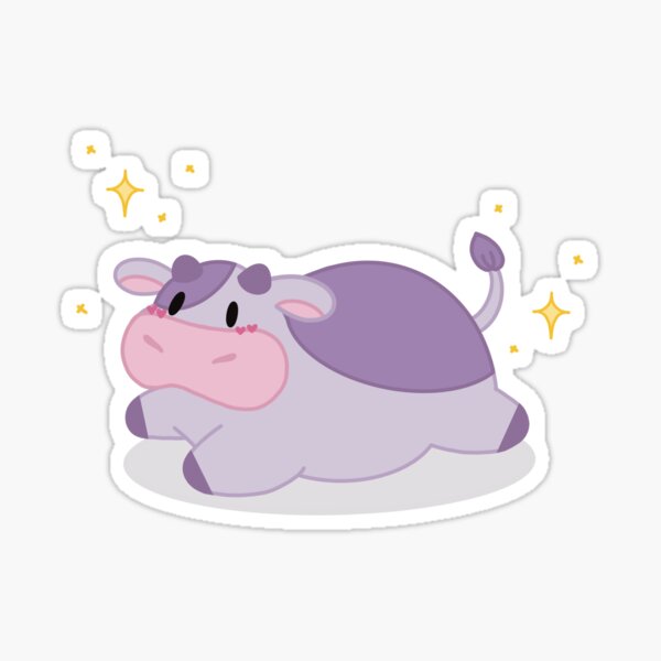 "Starla the Purple Cow" Sticker by jennikakay | Redbubble