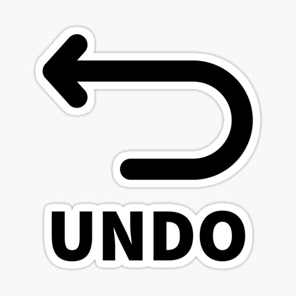 "Undo" Sticker for Sale by clipartz | Redbubble