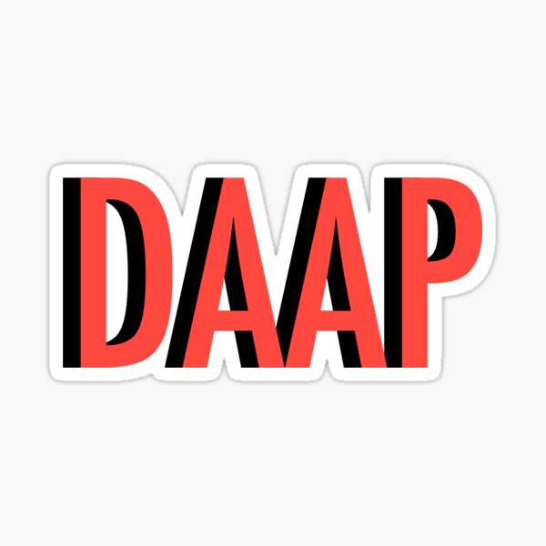 "DAAP" Sticker for Sale by amiahheard | Redbubble