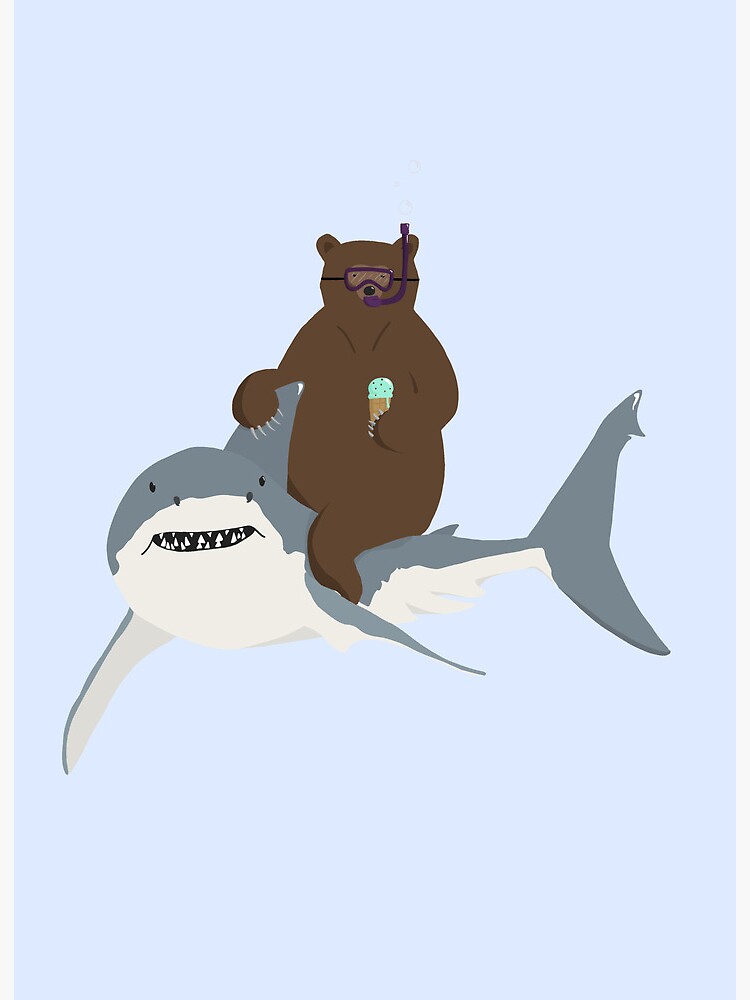 Bear Riding Shark