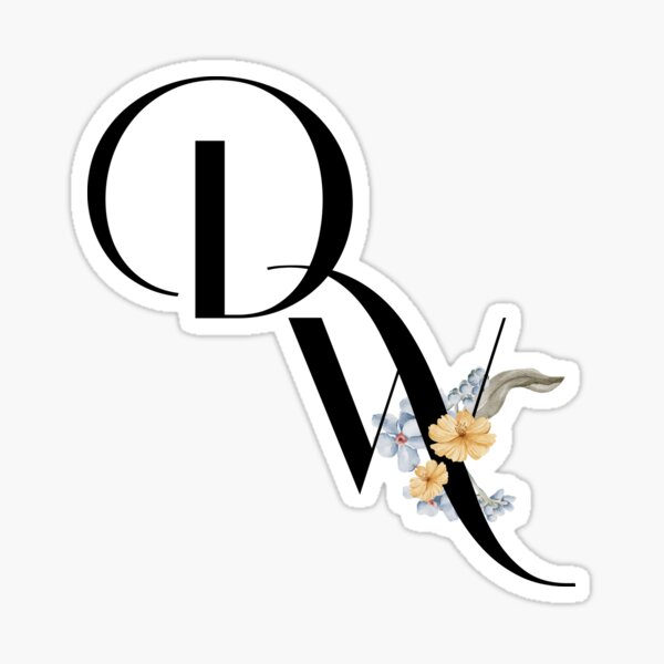 "Monogram Letters D W" Sticker by monogramstudio | Redbubble