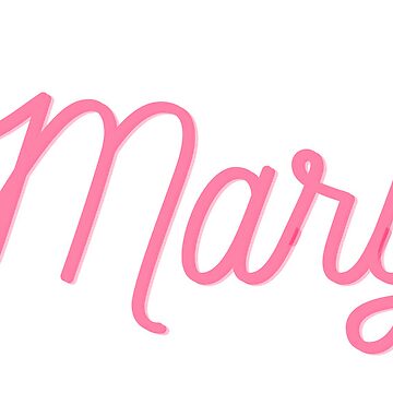 "Mary name icon pink text " Sticker for Sale by philbraxton | Redbubble