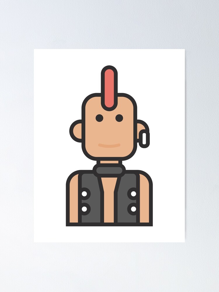 "CryptoPunk Mohawk NFT Cryptocurrency" Poster for Sale by pedriniv ...