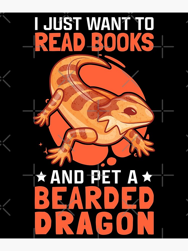 "Bearded Dragons and Reading Books Terraristics Bearded Dragon" Poster ...