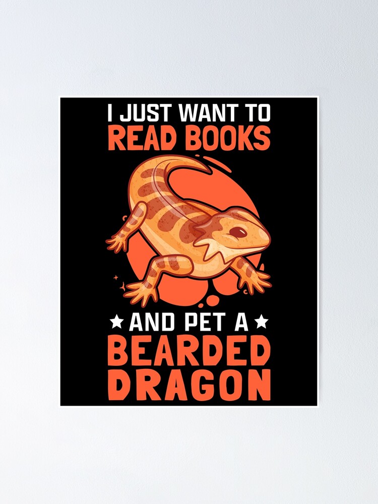 "Bearded Dragons and Reading Books Terraristics Bearded Dragon" Poster ...
