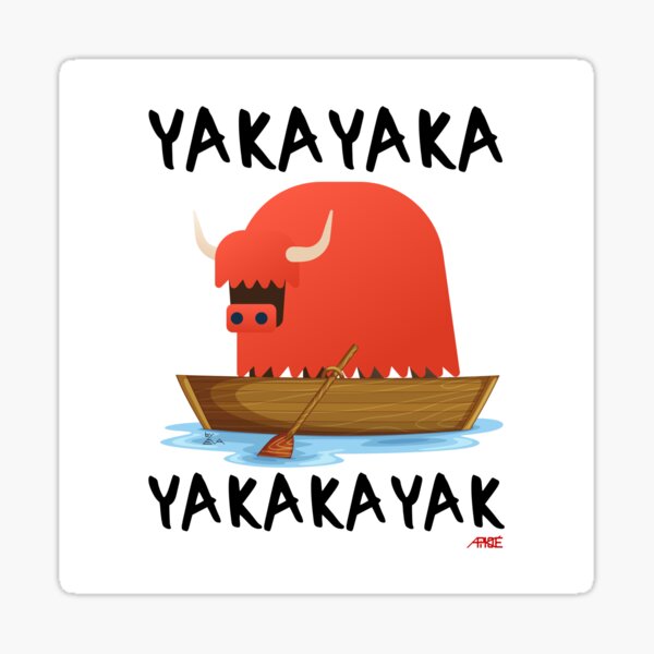 "Yakayaka yakakayak - Typo black" Sticker for Sale by Apikoedesign ...