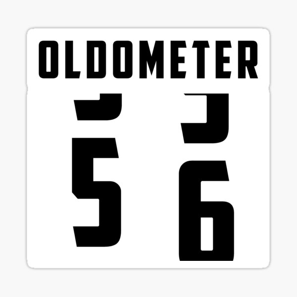 "Oldometer counter Number 56 birthday" Sticker by HeavyStyle | Redbubble