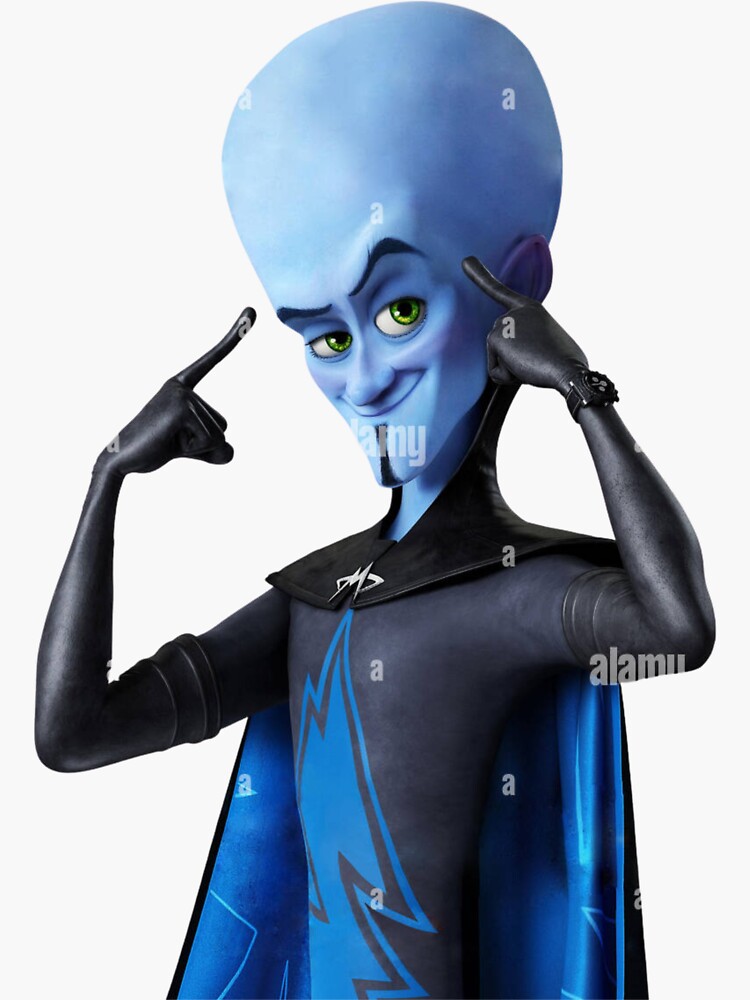 "Megamind" Sticker by Wholsomeart | Redbubble