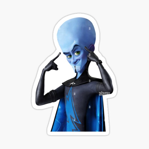 "Megamind" Sticker by Wholsomeart | Redbubble