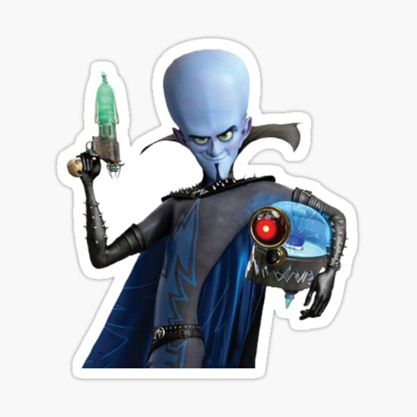 "Megamind" Sticker by Wholsomeart | Redbubble