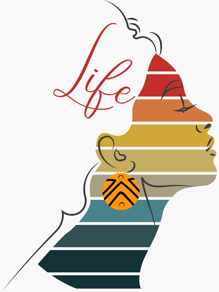 "funny life design ,cool art line design" Sticker by Mesterdeco | Redbubble