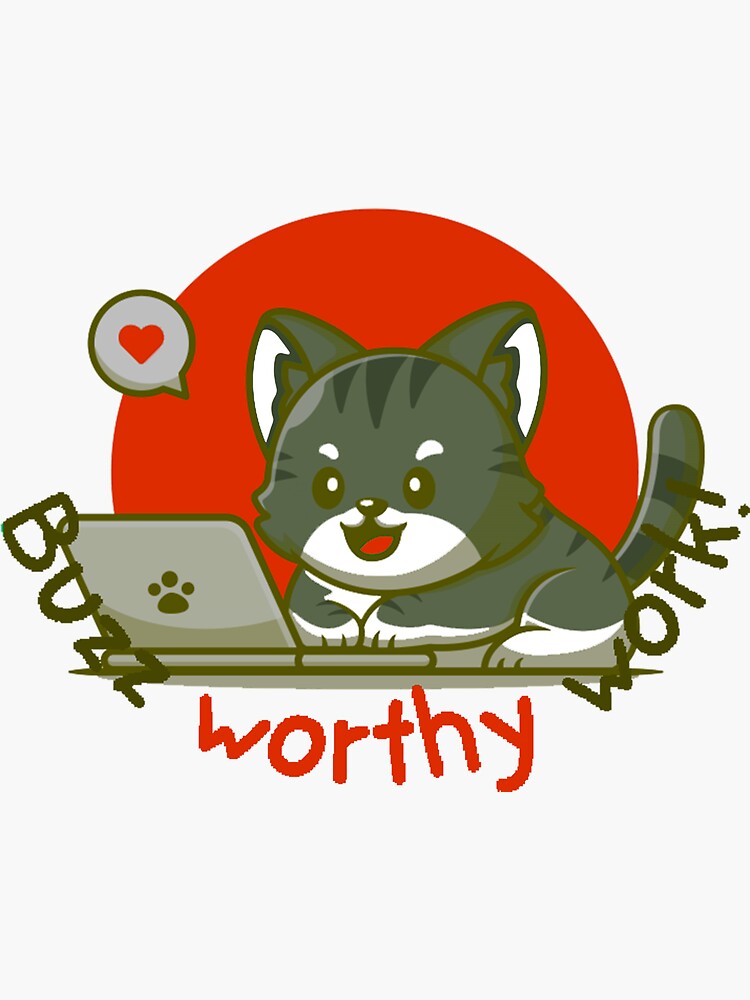"buzz worthy work!" Sticker by svetamk | Redbubble