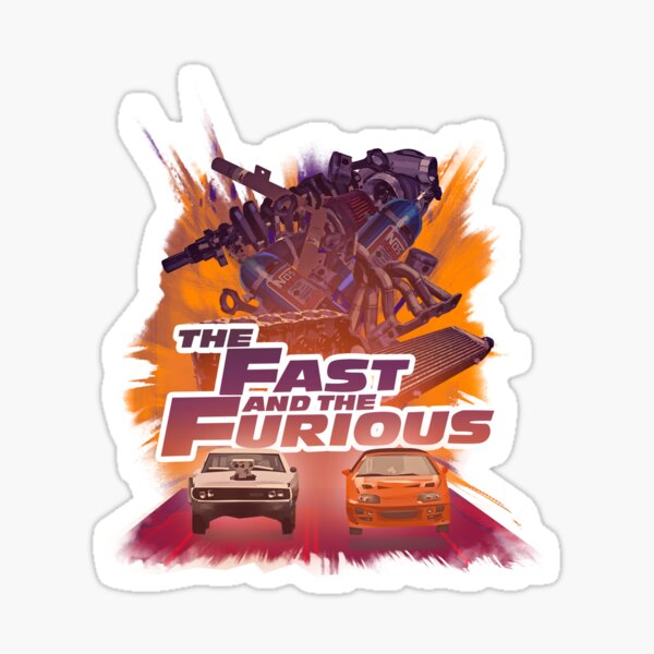 "Fast & Furious" Sticker for Sale by Malaykov-Studio | Redbubble