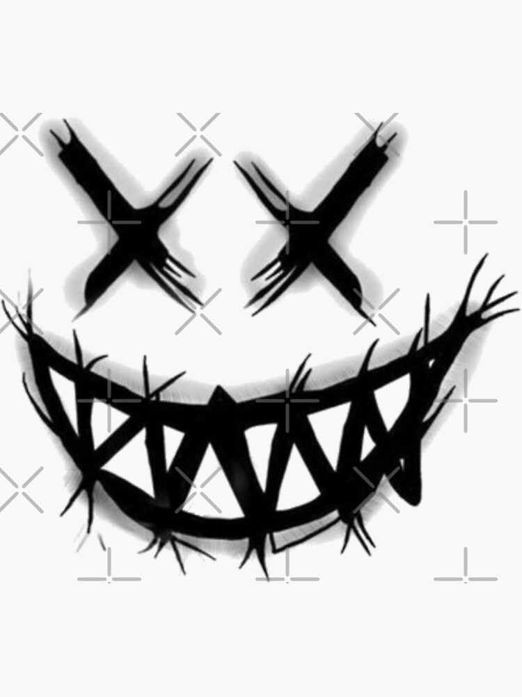 "Horror Smile" Sticker for Sale by Otaku-uwu | Redbubble