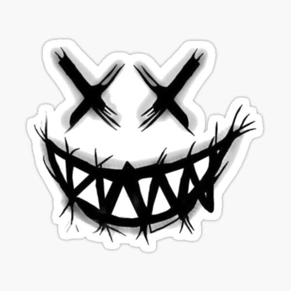 "Horror Smile" Sticker for Sale by Otaku-uwu | Redbubble