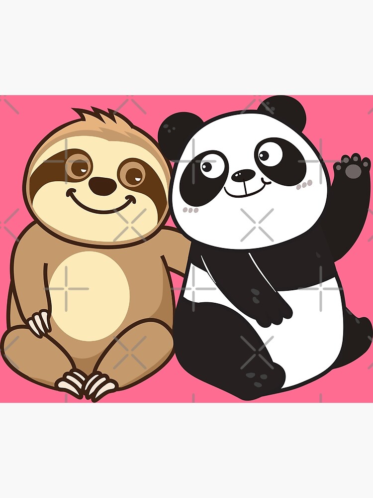 "Sloth Panda" Poster by plushism | Redbubble