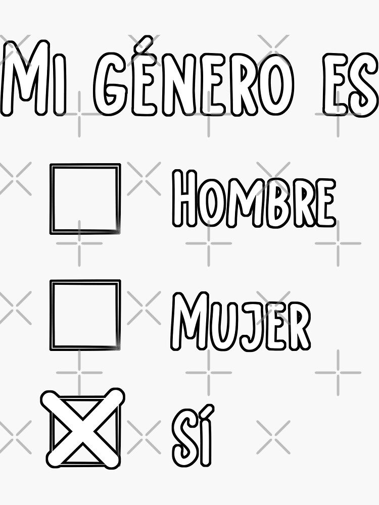 "My gender is... yes" Sticker by Mr-Uke-Arts | Redbubble