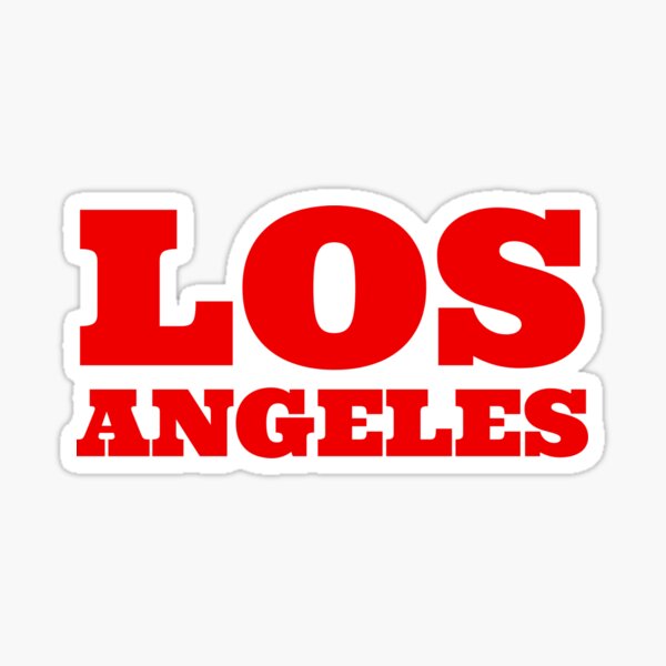 "LOS ANGELES" Sticker by SugarLady | Redbubble