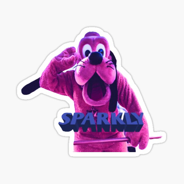 "Sparkling Cartoon Character Pluto." Sticker for Sale by Courtesy-j ...