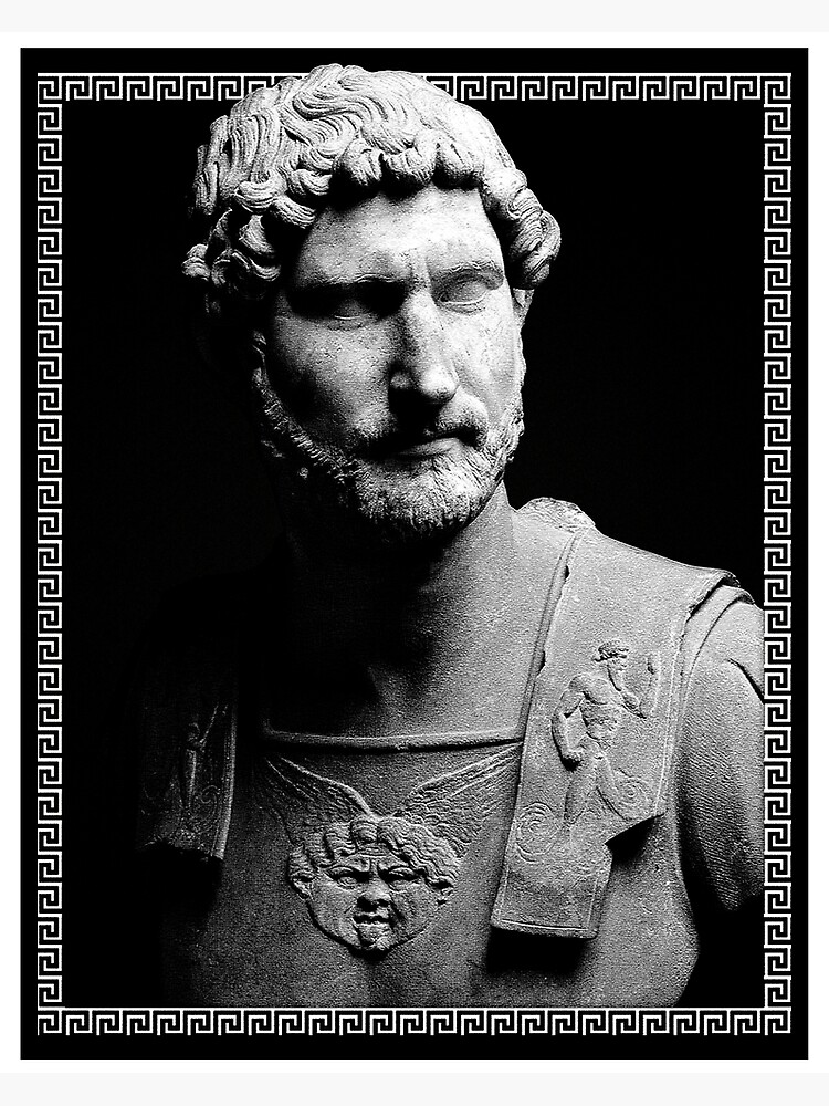 "Roman Emperor Hadrian - Marble Bust Mosaic" Poster for Sale by ...