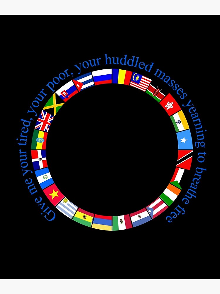 "Statue of Liberty Quote Give me your tired, your poor" Poster for Sale ...