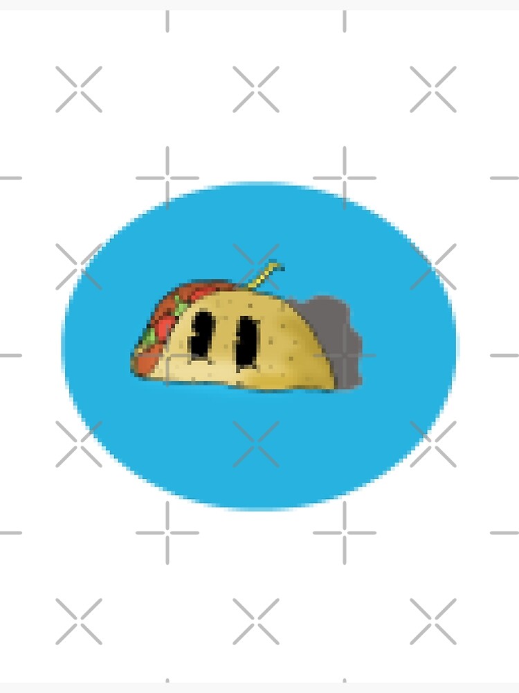 "cute blue pixel taco art " Poster for Sale by Coffeemerc117 | Redbubble