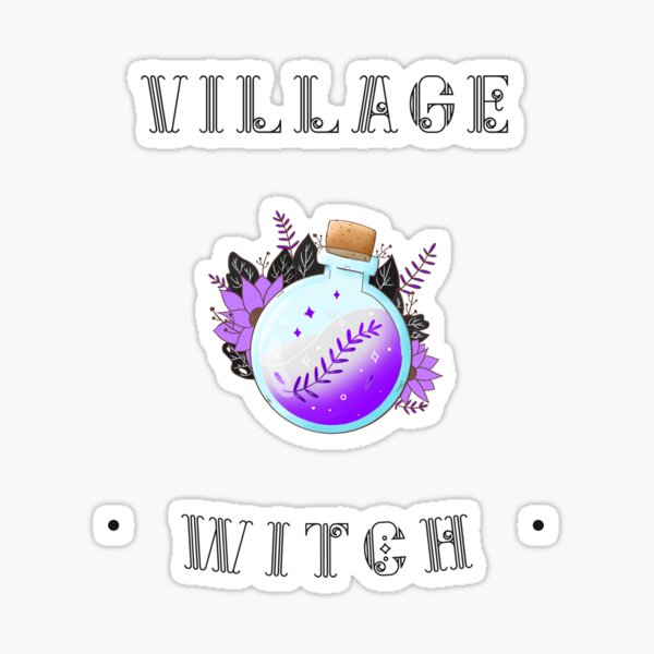 "Village Witch (Purple Light)" Sticker by silvertinker | Redbubble