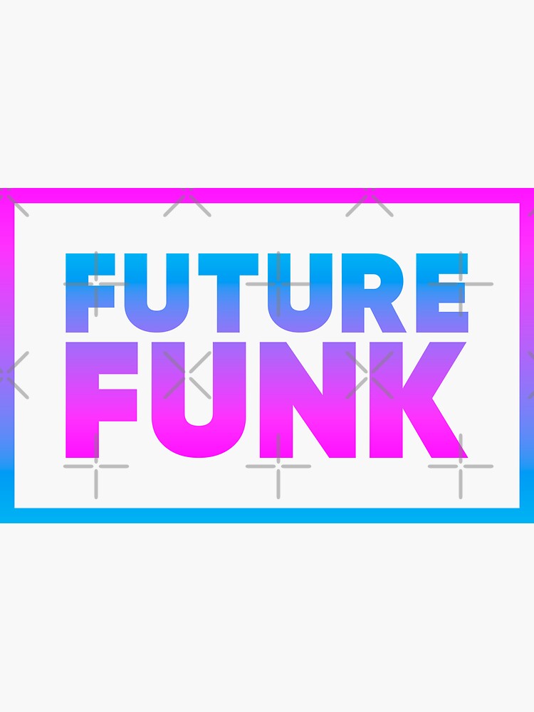 "Future Funk Logo Color Line" Sticker by KATHHESTORE | Redbubble