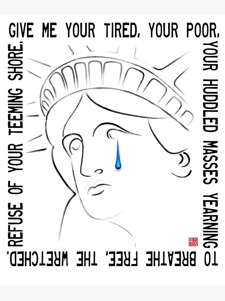 "Statue of Liberty Quote Give me your tired, your poor" Art Print by ...