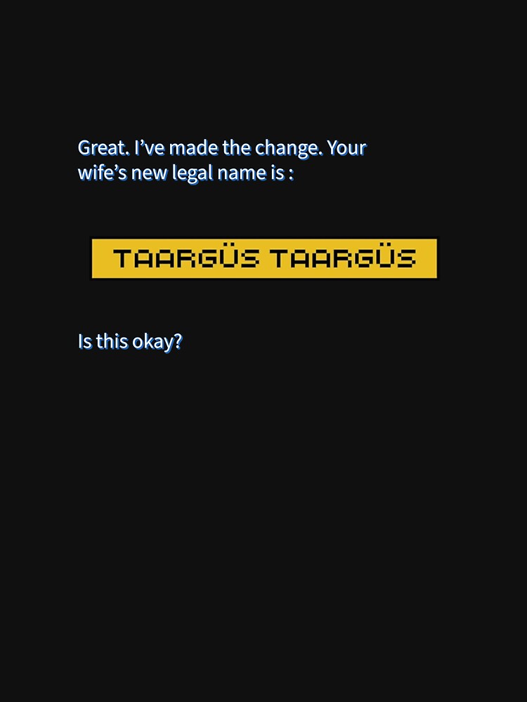 "Tim and Eric - Your wife's new name is TAARGUS TAARGUS - Tim and Eric ...