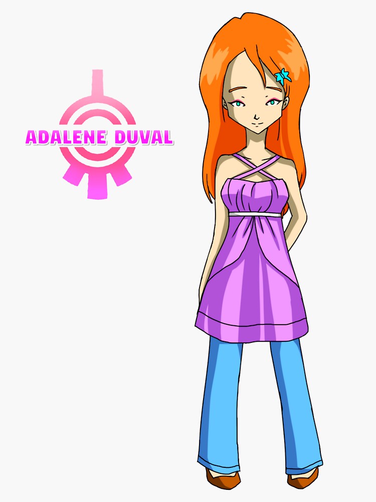 "Adalen - Code Lyoko" Sticker by MondrianuM | Redbubble