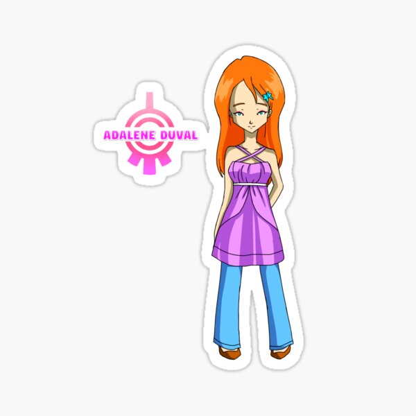 "Adalen - Code Lyoko" Sticker by MondrianuM | Redbubble