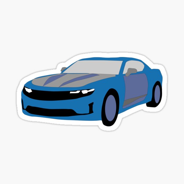 "Race Car // Blue" Sticker by SnypaVisuals | Redbubble