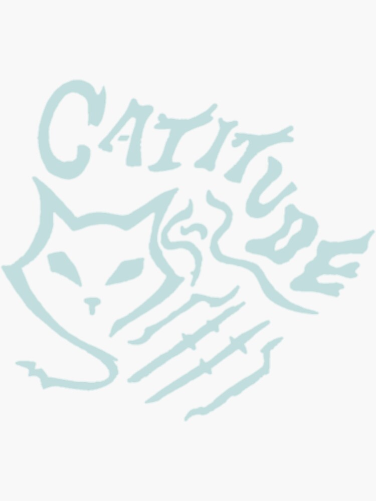 "Cattitude (seal)" Sticker by CreatureWorldZ | Redbubble