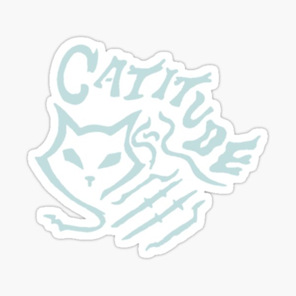 "Cattitude (seal)" Sticker by CreatureWorldZ | Redbubble