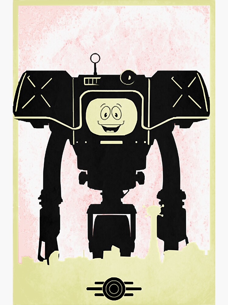 "Fallout New Vegas Yes Man Poster " Sticker by bearnardri | Redbubble