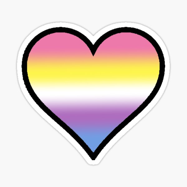 "Bigender Pride Heart" Sticker by Astraea-Life | Redbubble