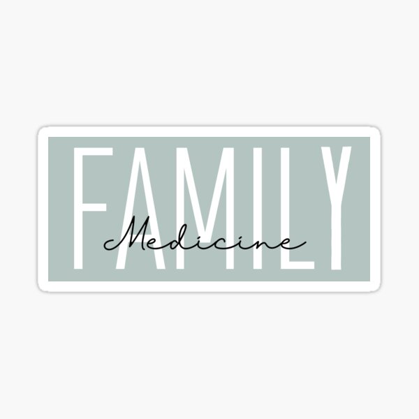 "Family Medicine" Sticker by KatarinaAndCo | Redbubble