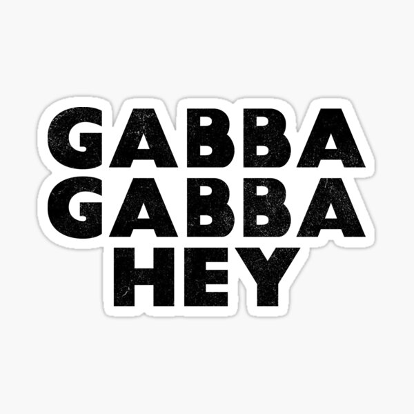 "Gabba Gabba Hey" Sticker for Sale by little-mars | Redbubble