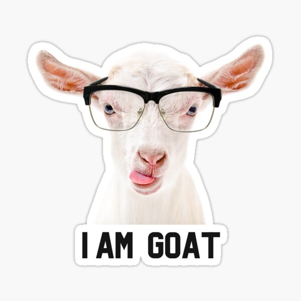 "NERD GOAT - Greatest of all time" Sticker by DiscoDavey | Redbubble