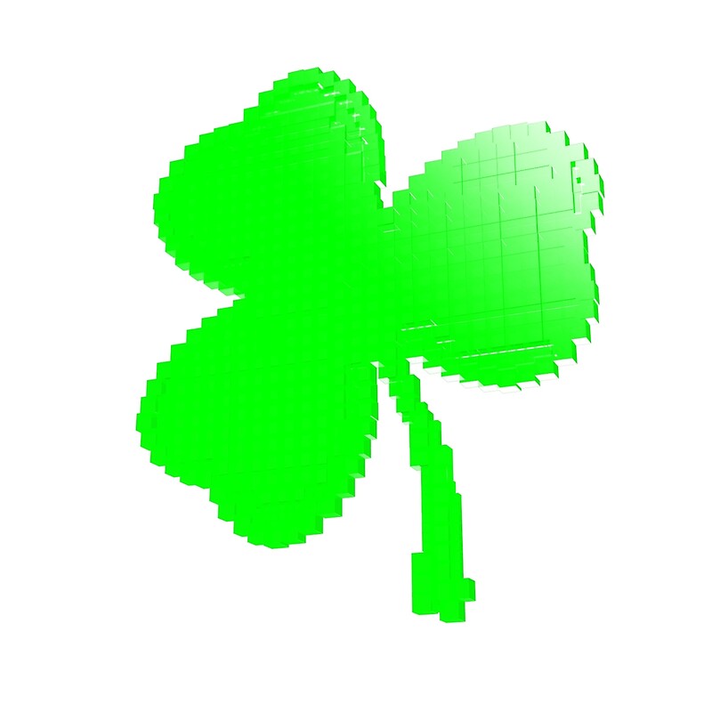 "Pixel Shamrock" by joewhite3d | Redbubble