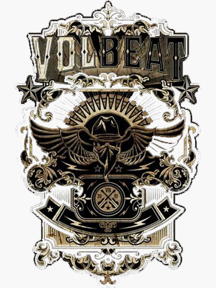 "best new logo - volbeat" Sticker by estainik | Redbubble